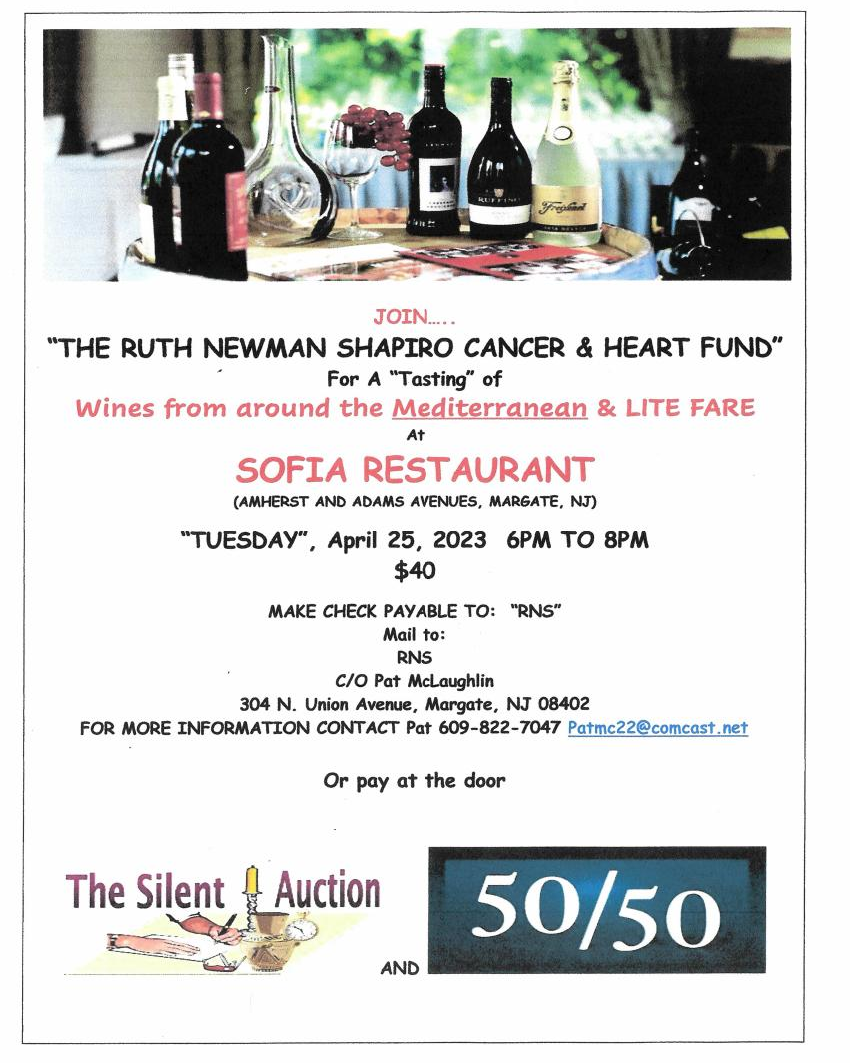 The Ruth Newman Shapiro Cancer & Heart Fund | Sofia Restaurant ...