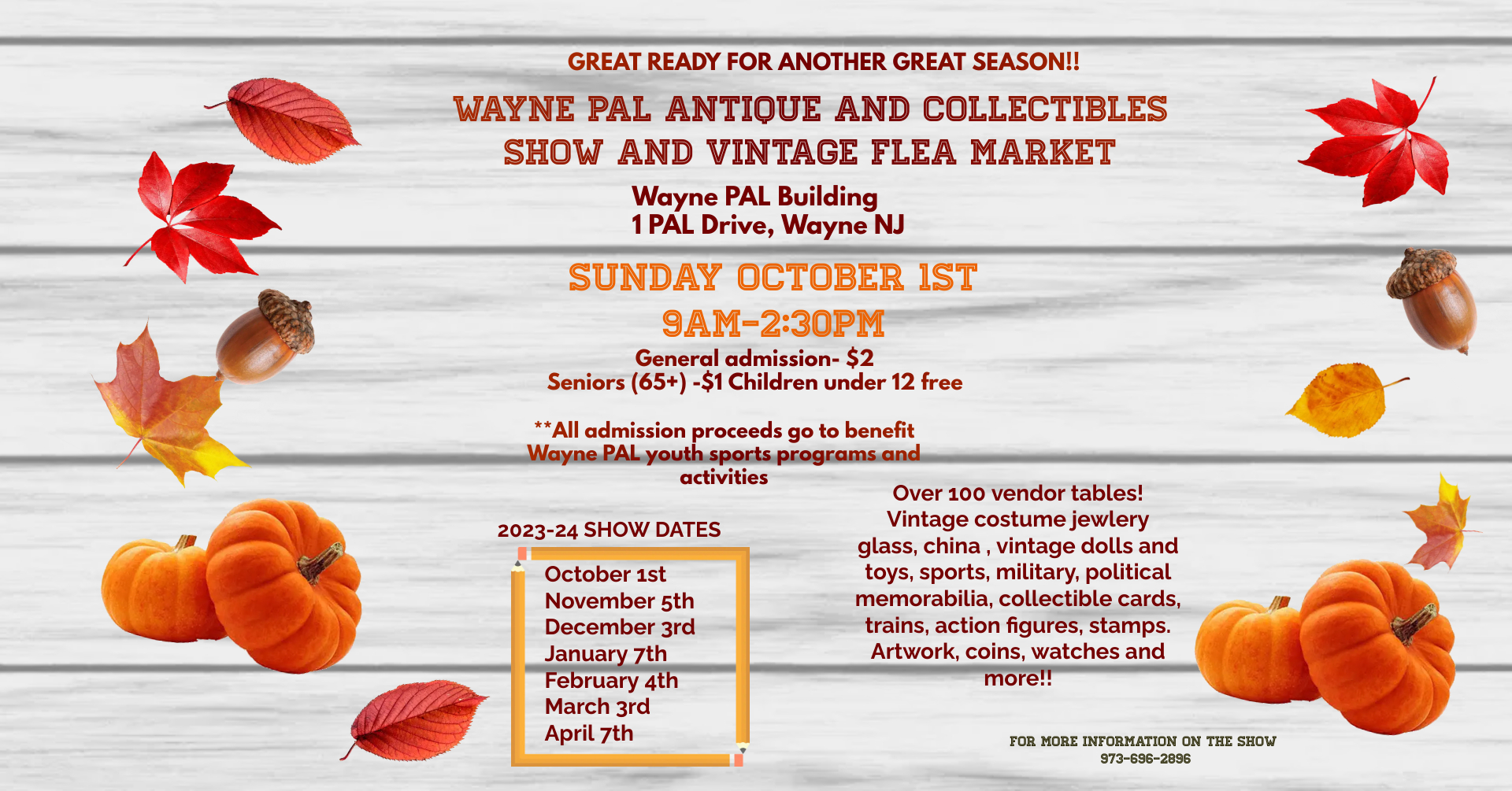 Wayne PAL Antique and Collectibles Show and Vintage Flea Market | Wayne ...