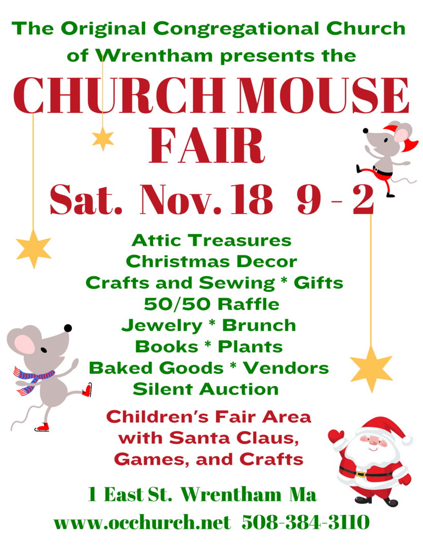 The Church Mouse Fair | Original Congregational Church, UCC ...