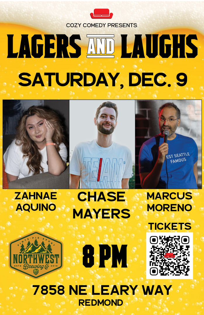 Live Comedy! Laughs & Lagers: Chase Mayers! | Northwest Brewing Pint ...