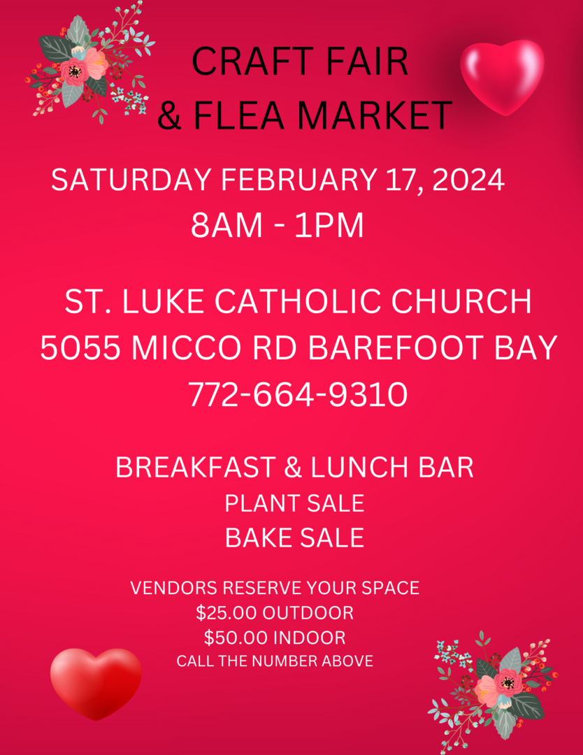Saint Luke Catholic Church Craft Fair & Flea Market | 5055 Micco Rd ...