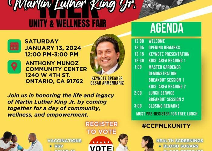 MLK Jr. Unity & Wellness Fair | Anthony Munoz Community Center ...