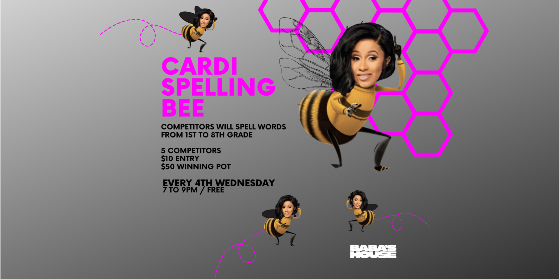 Cardi Spelling Bee-An Adult Spelling Bee | Baba's House ...