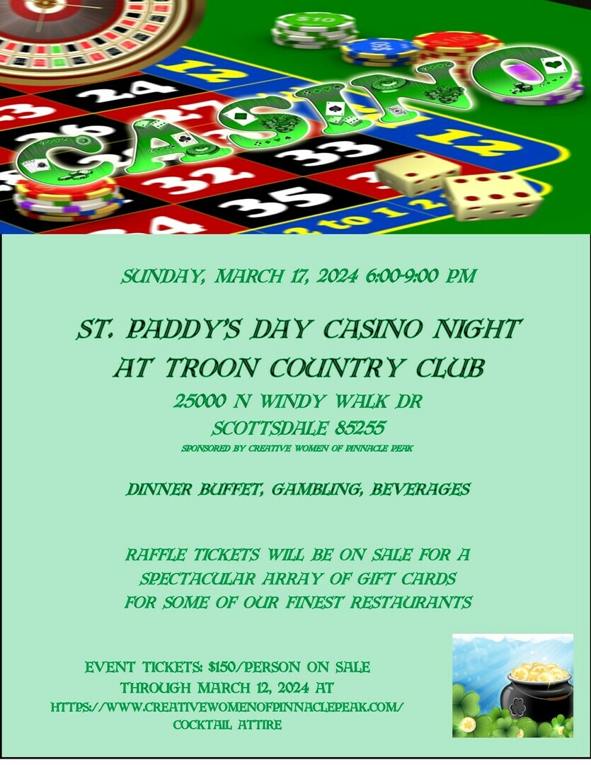 St Paddy's Day Casino Night at Troon Country Club | Troon Country Club ...