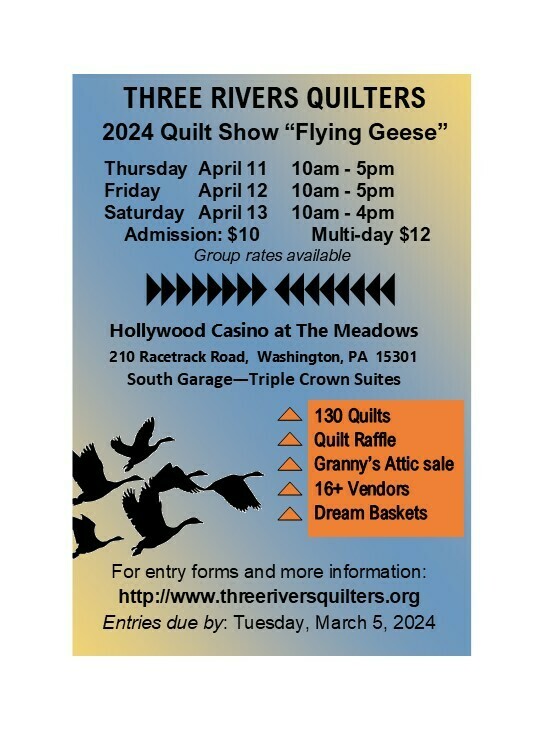 Three Rivers 2024 Quilt Show | Hollywood Casino at The Meadows ...