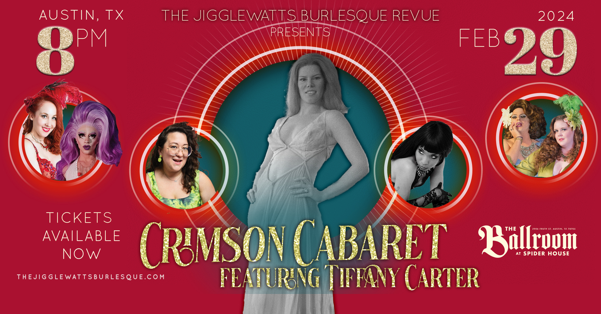 The Jigglewatts Burlesque Revue presents Crimson Cabaret featuring ...