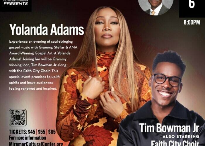 Yolanda Adams | Tim Bowman Jr and the Faith City Choir | Miramar Cultural Center ...