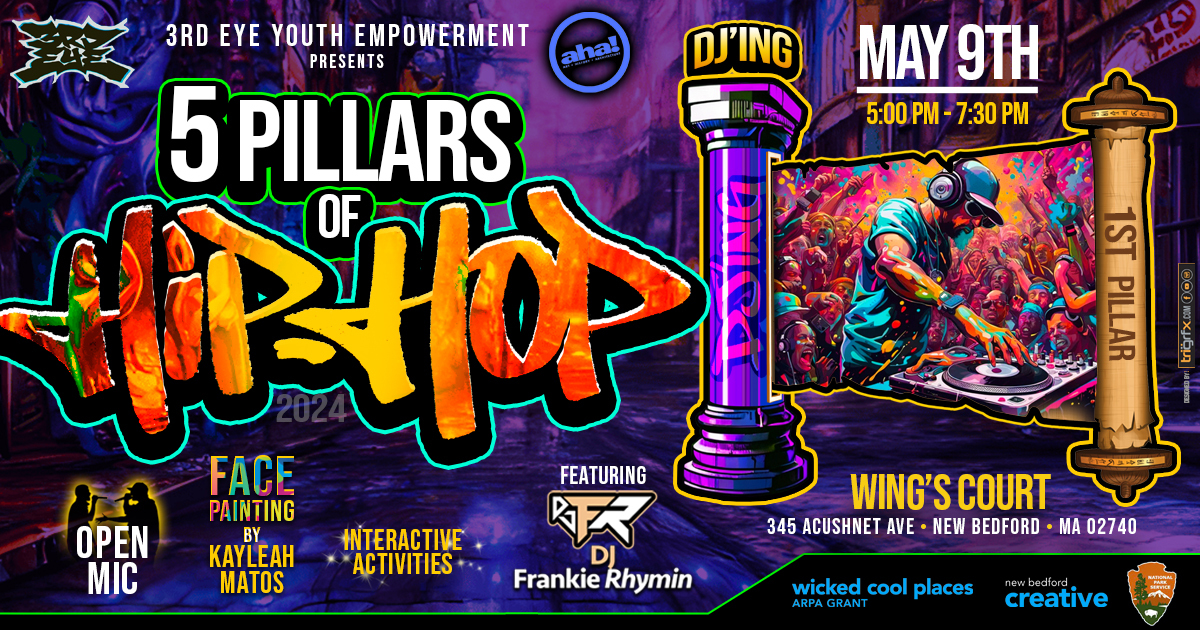5 Pillars of Hip Hop on AHA! | Wing's Court | UpcomingEvents.com