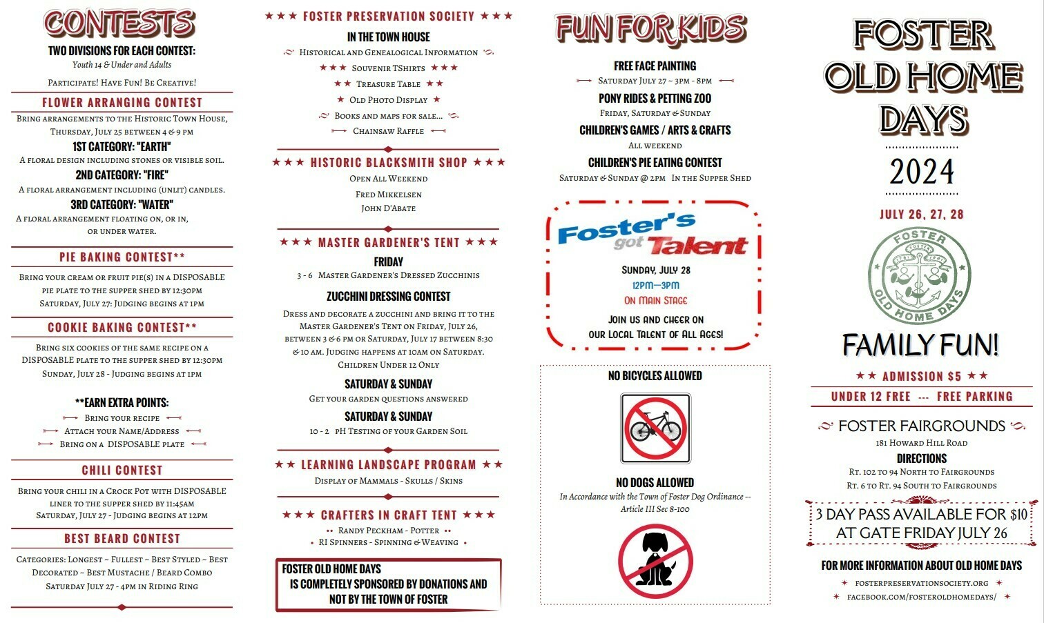 Foster Old Home Days 2024 | Foster Fairgrounds | UpcomingEvents.com