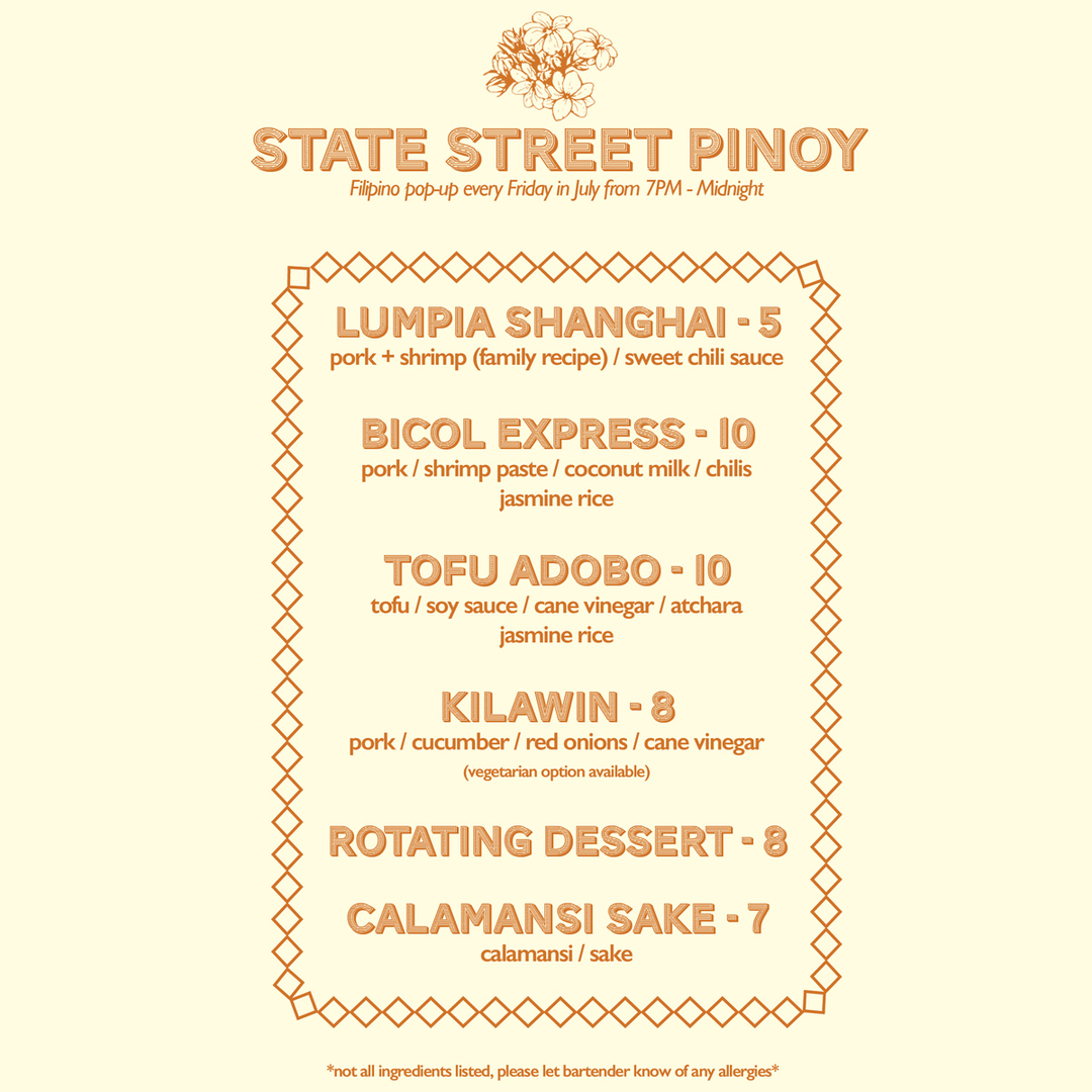 STATE STREET PINOY: Filipino food pop-up EVERY FRIDAY IN JULY | State ...