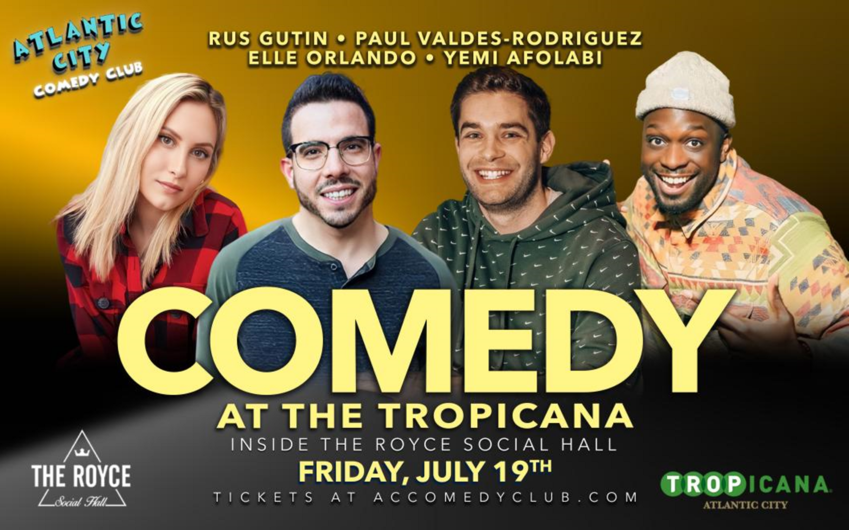 Yemi Afolabi, Elle Orlando, Rus Gutin, Paul Valdes-Rodriguez | The Royce | UpcomingEvents.com
