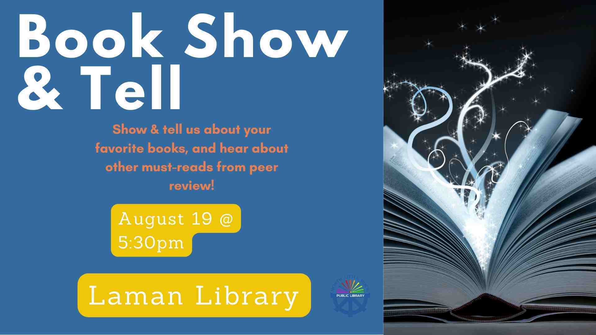 Book Show & Tell | North Little Rock Public Library - Laman Public ...