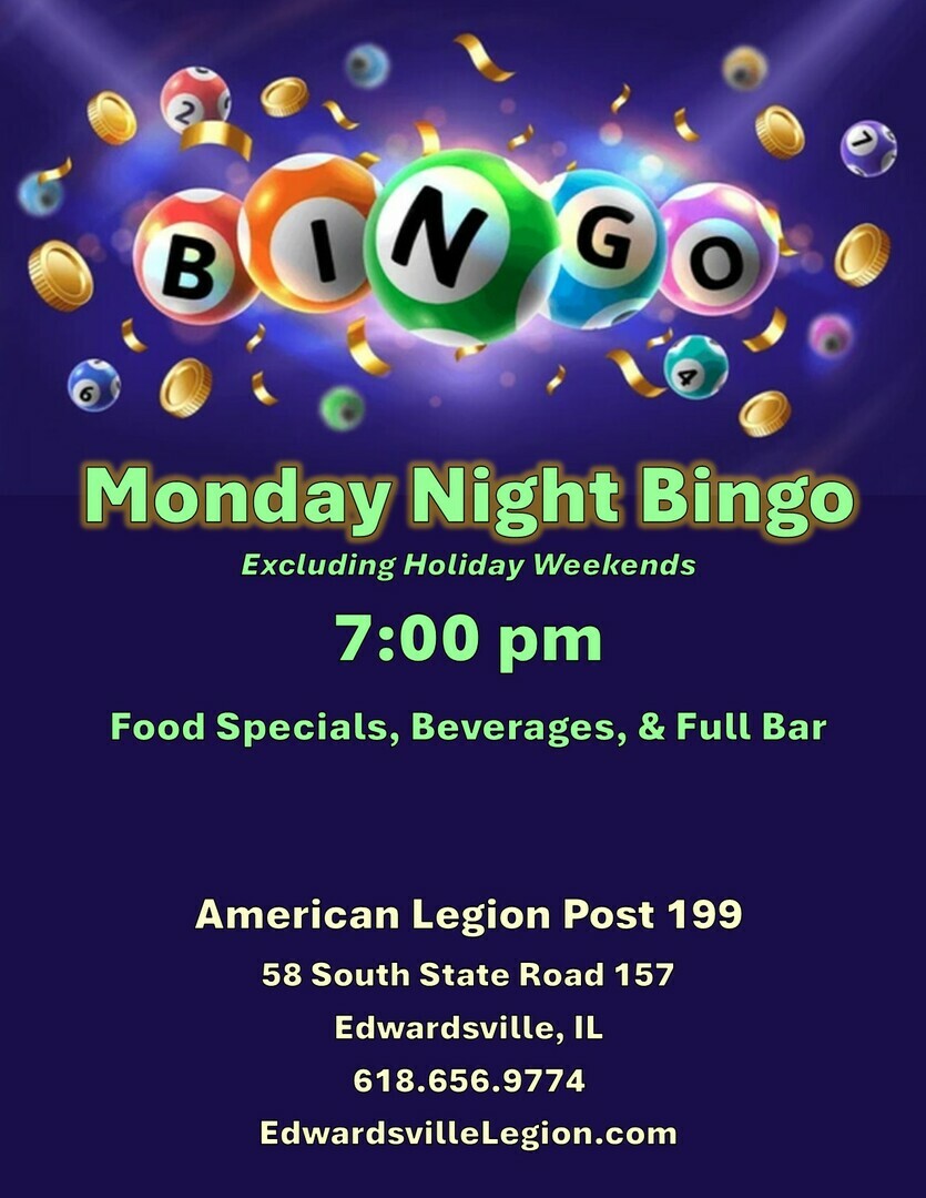 Monday Night Bingo | On the Hill Golf Course and Lounge - Legion Post ...