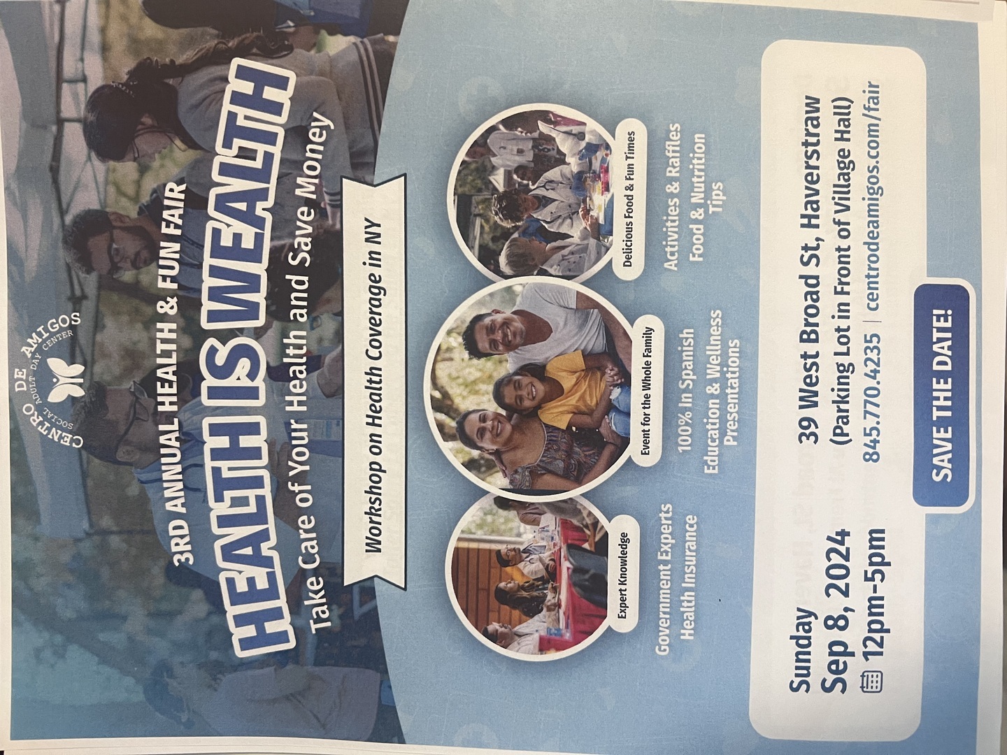 " Health is Wealth La salud es un lujo" 3rd annual Health and Fun Fair ...