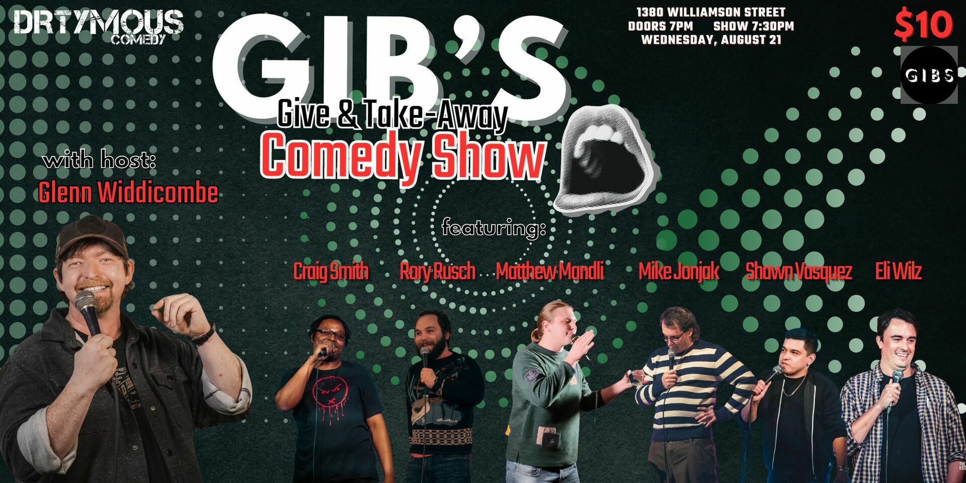 Gib's Give and Take-Away Comedy Show | Gib's | UpcomingEvents.com