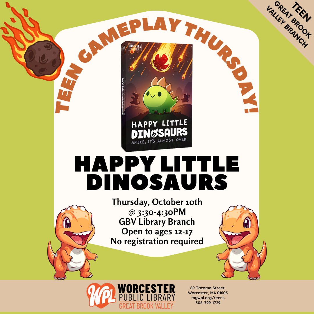 Gameplay Thursdays - Happy Little Dinosaurs | Great Brook Valley Branch ...