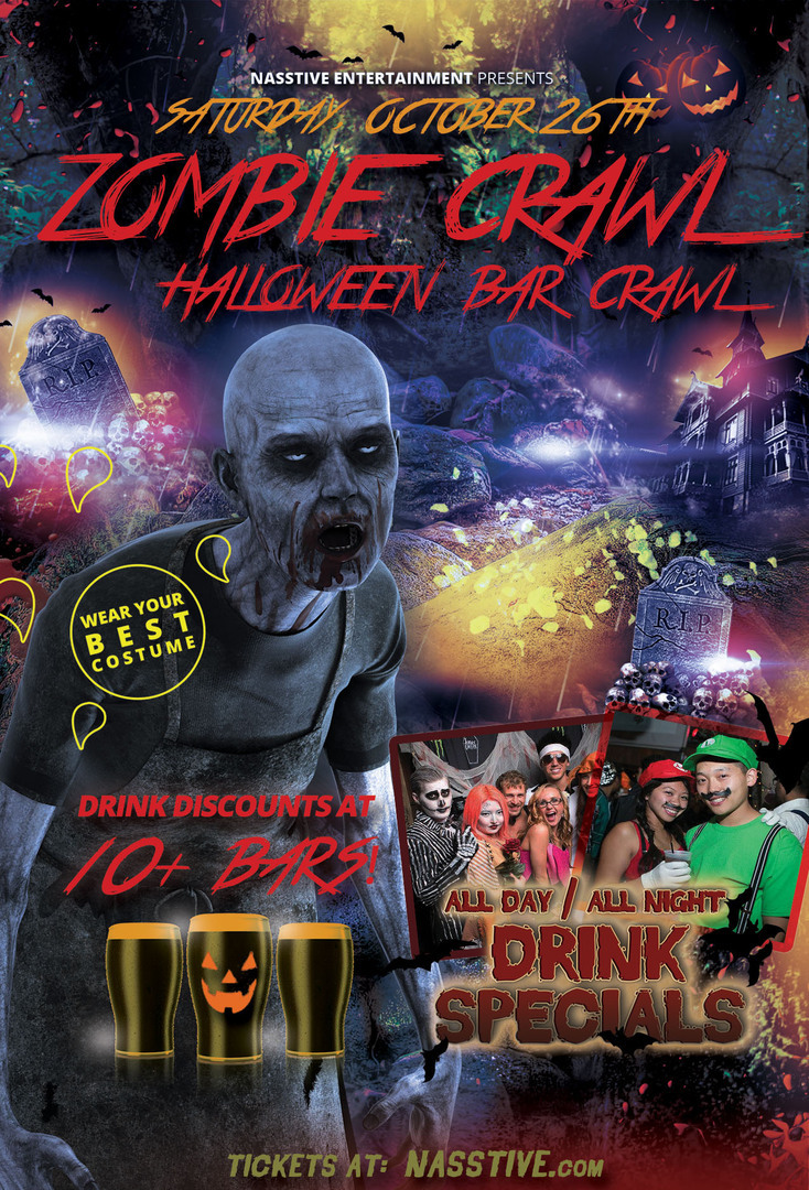 Seattle - Capitol Hill Zombie Crawl - Halloween Bar Crawl - Saturday ...