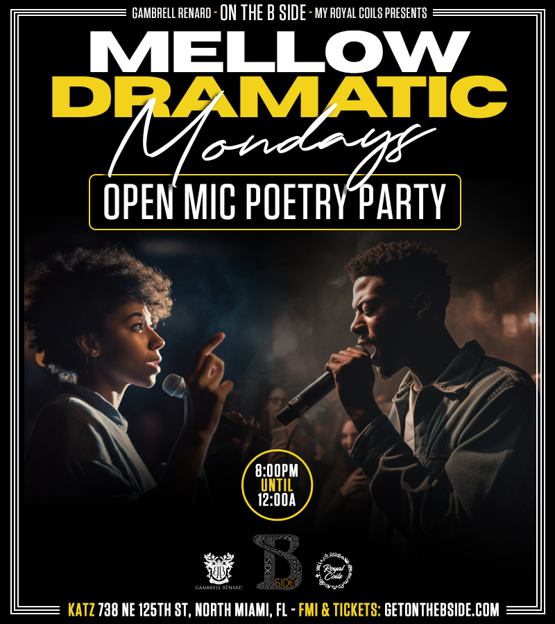 MELLOW DRAMATIC MONDAYS Open Mic Poetry Party | The Katz Lounge ...