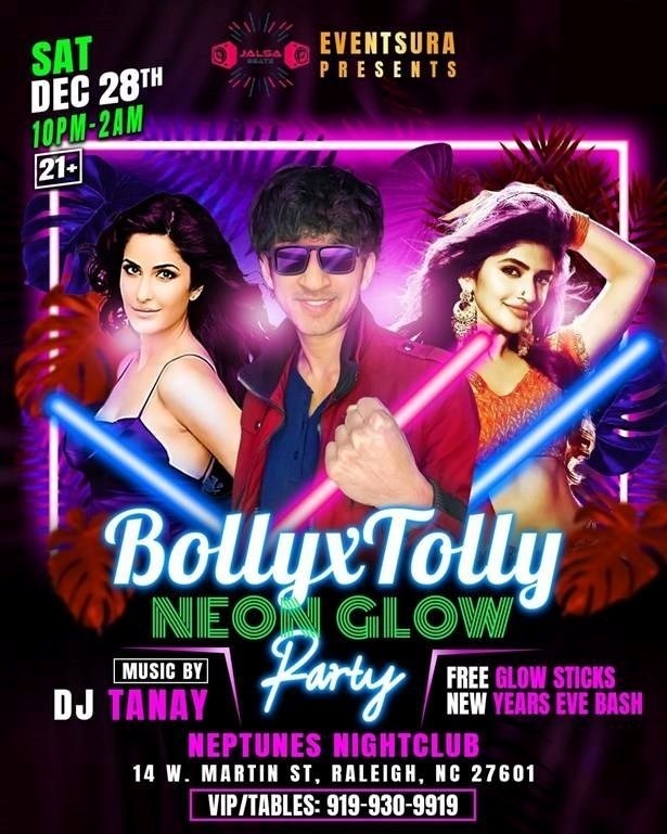 Bollywood NYE 2025 Party | Glow In The Dark | Neptunes Parlour ...