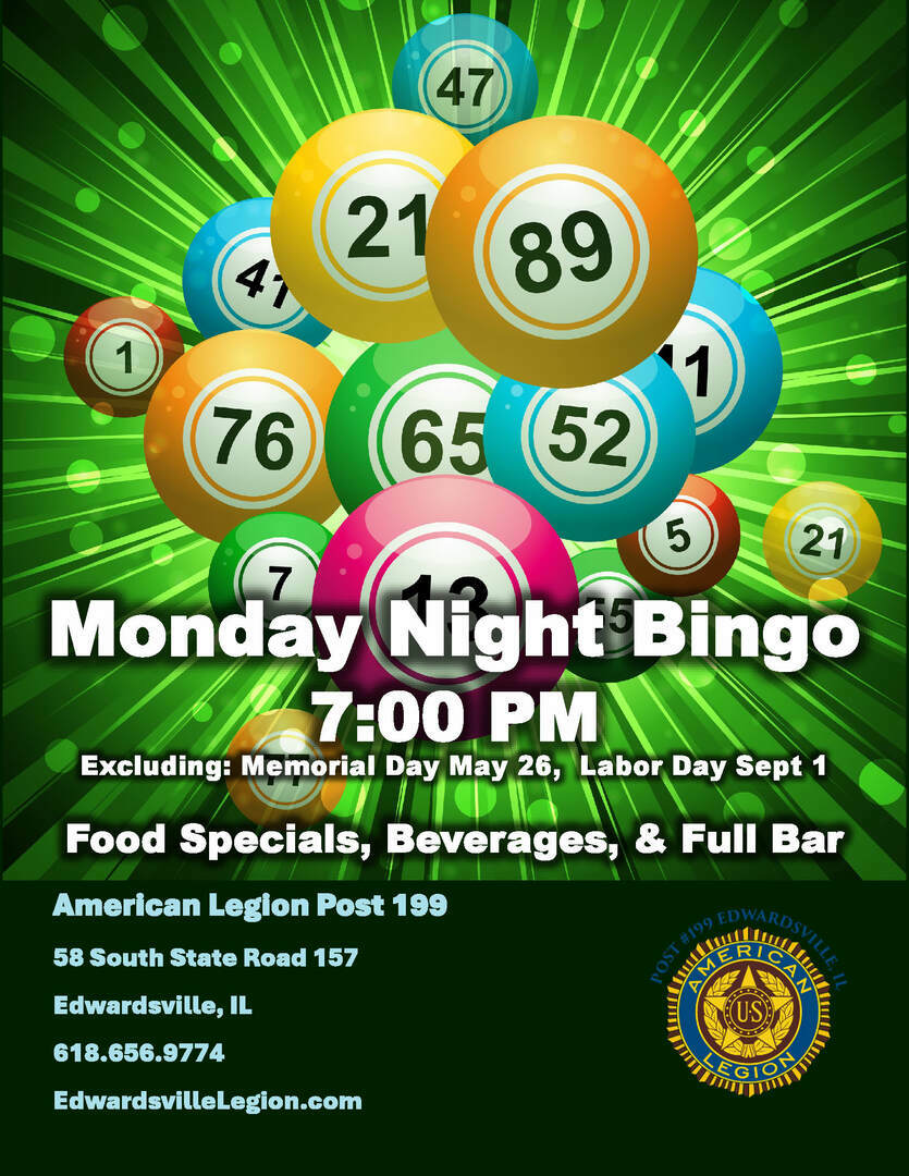 Weekly Monday Night Bingo at Edwardsville American Legion | On the Hill ...
