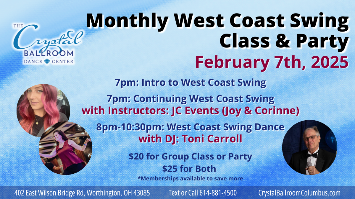 February West Coast Swing Dance Class & Party | The Crystal Ballroom ...