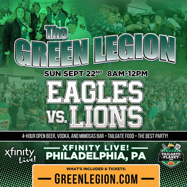 Eagles Vs Lions Green Legion Home Game Tailgate Party 2019 Tickets