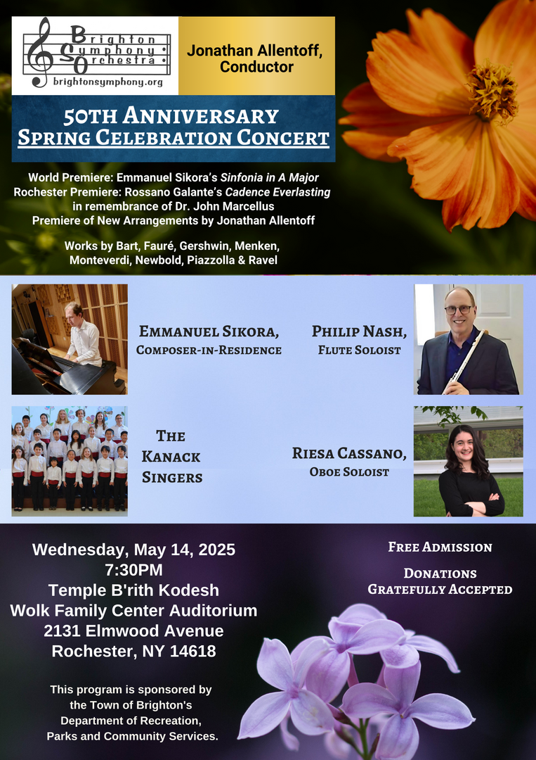 Brighton Symphony Orchestra 50th Anniversary Spring Celebration Concert ...