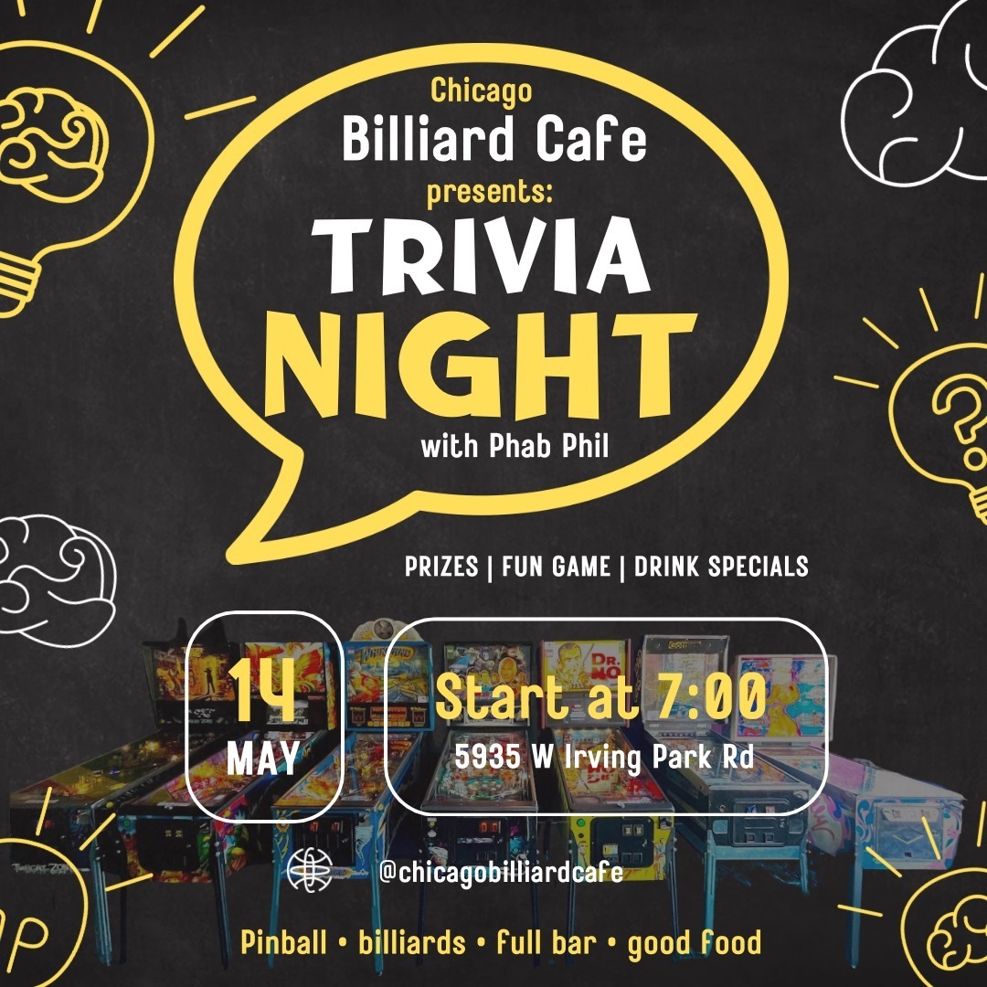 Trivia Night at Chicago Billiard Cafe | Chicago Billiard Cafe (and ...