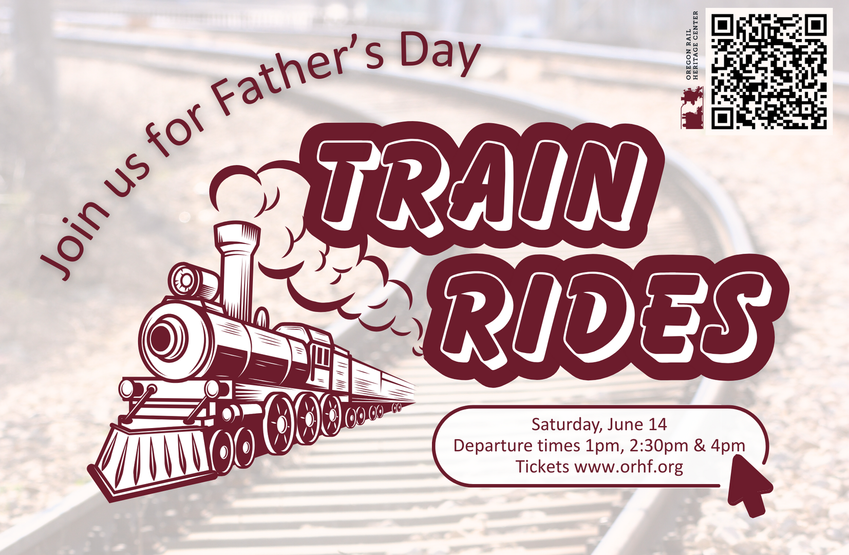 Father's Day Train Rides on June 14 | Oregon Rail Heritage Center ...