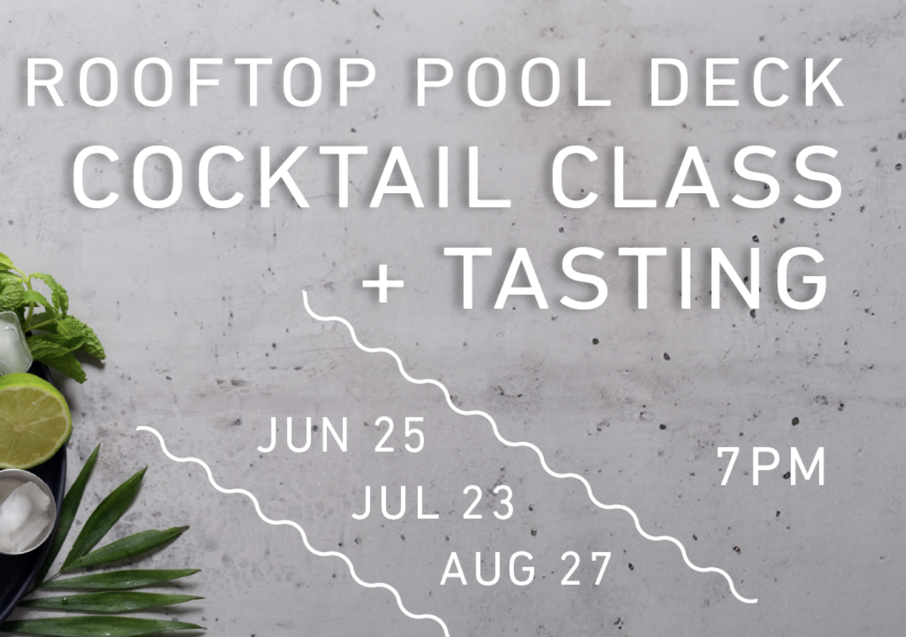 Rooftop Pool Deck Cocktail Class & Tasting | JW Marriott Nashville ...
