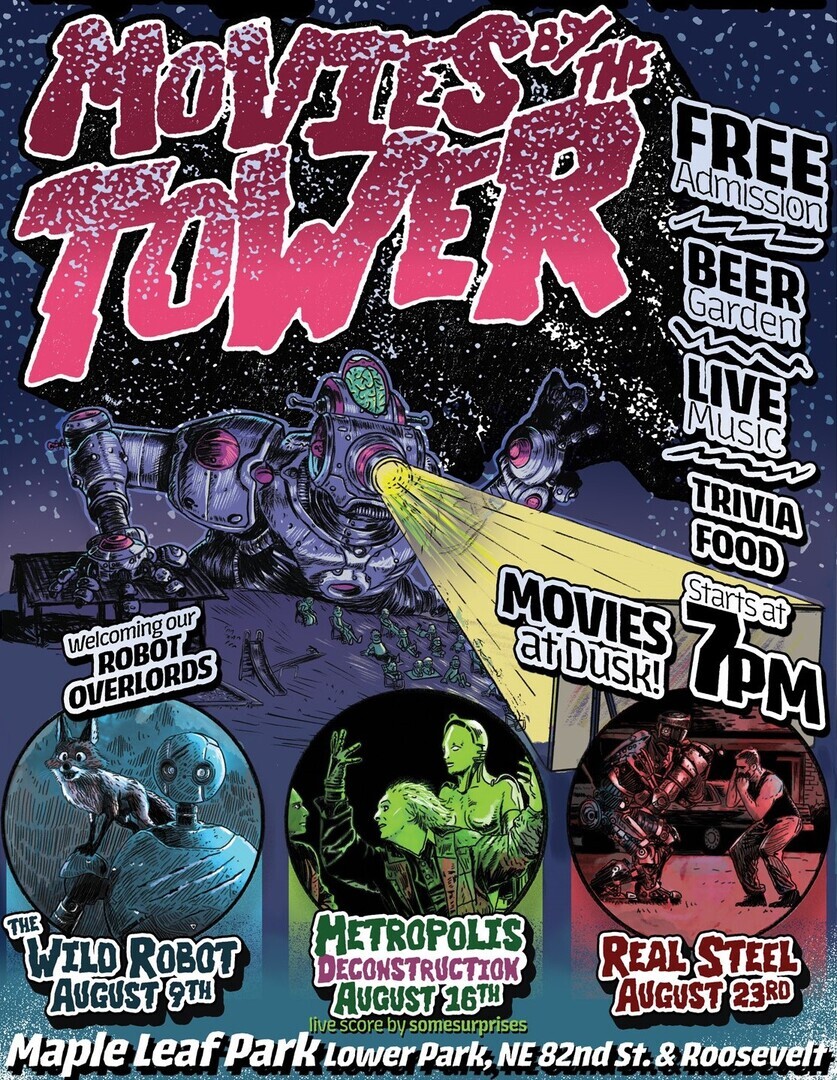 Movies by the Tower 2025 | Maple Leaf Reservoir Park | UpcomingEvents.com