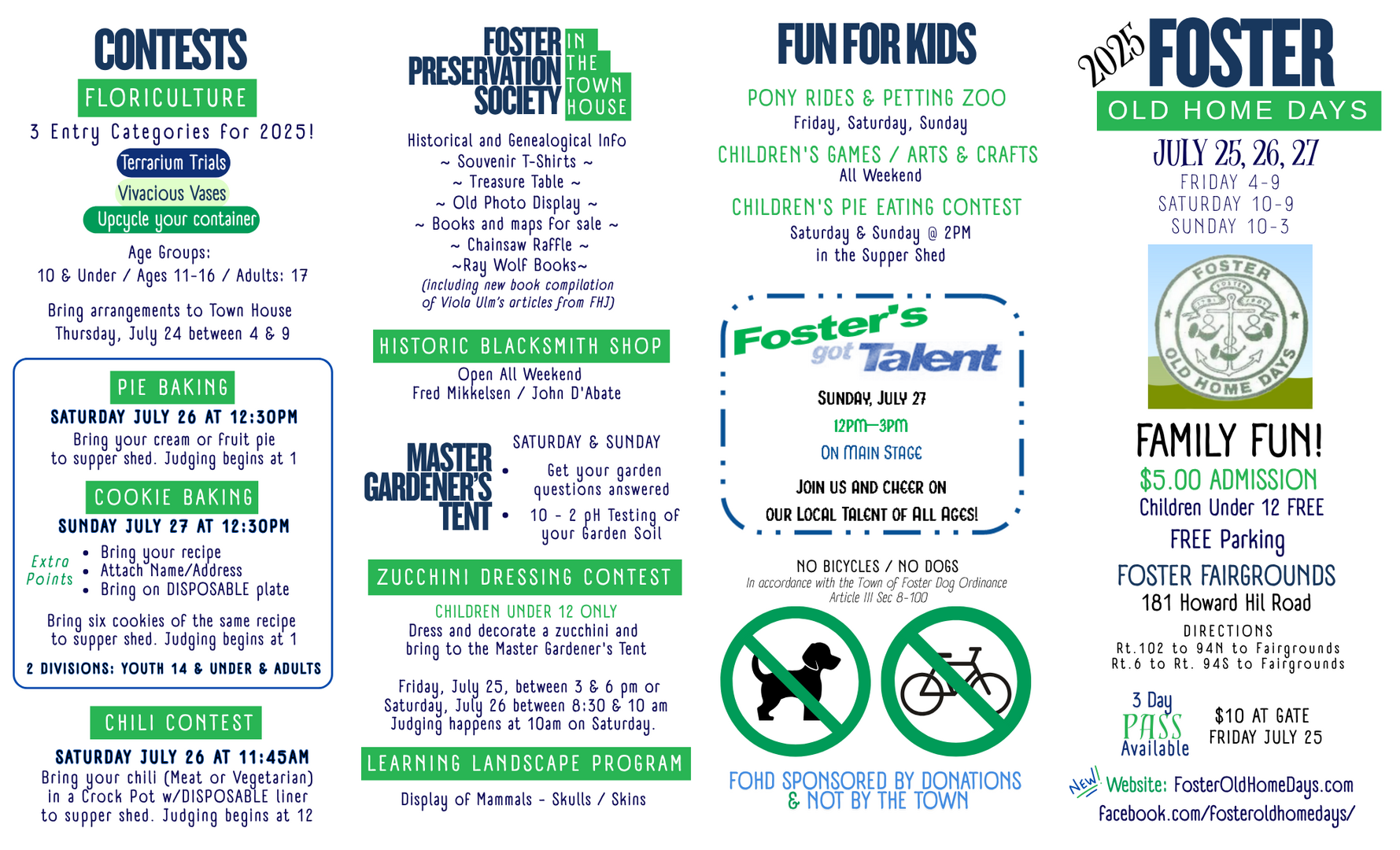 Foster Old Home Days 2025 | Foster Fairgrounds | UpcomingEvents.com