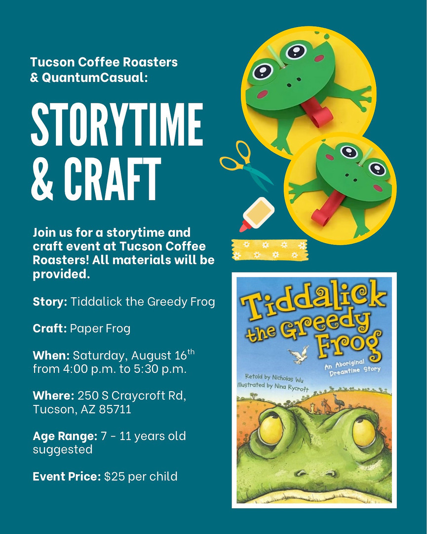 Kids Storytime and Craft Workshop | Tucson Coffee Roasters | UpcomingEvents.com