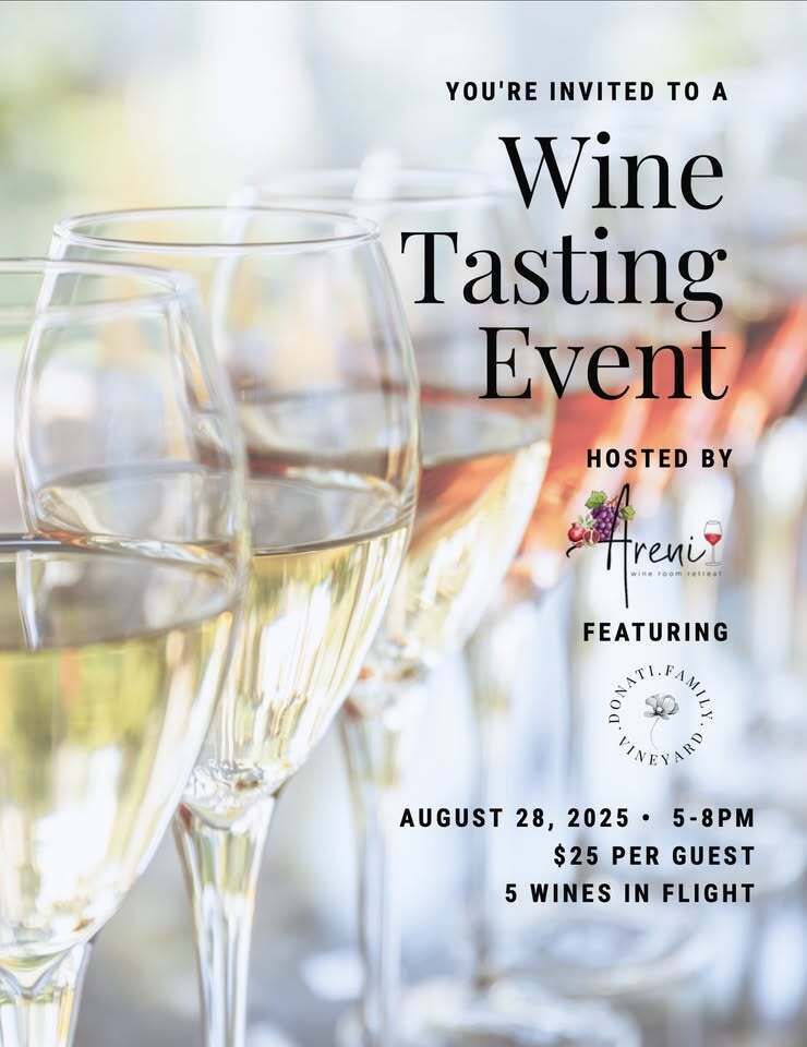 Special Wine Tasting Event with Donati Family Vineyards | Areni Wine ...
