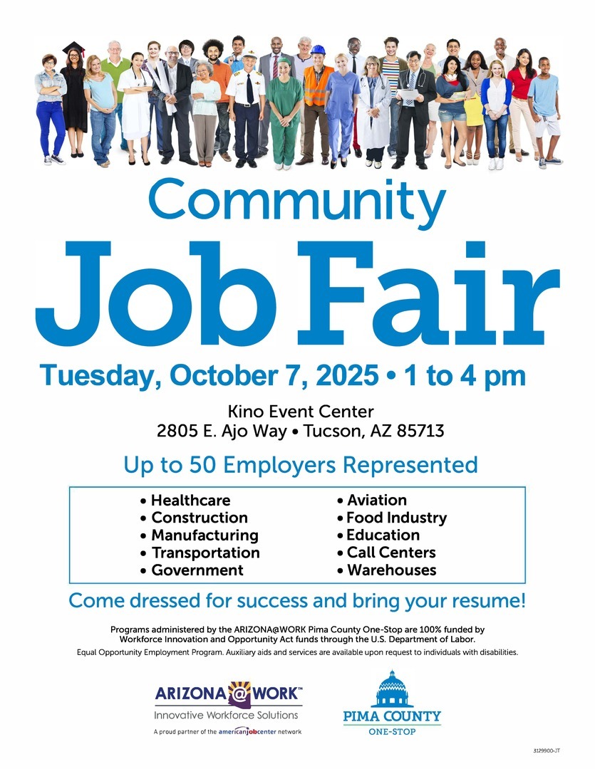Pima County Community Job Fair | Kino Sports Complex /Event Center ...