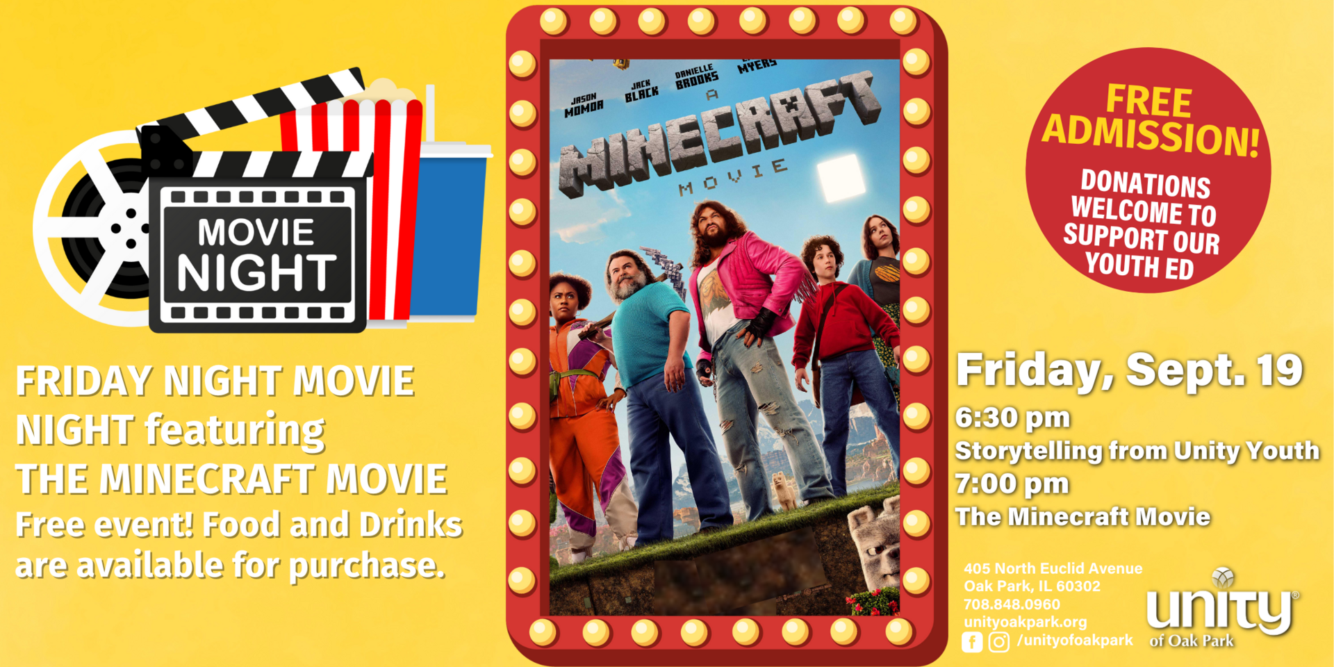 Outdoor Movie Night - for the community! | Unity Oak Park Spiritual & Family Center ...