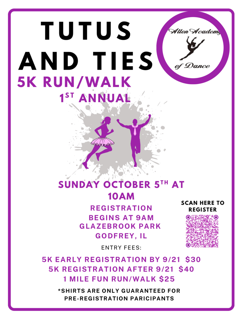 Tutus and Ties Fun Run/Walk | Glazebrook Park Baseball Field Pavilion ...