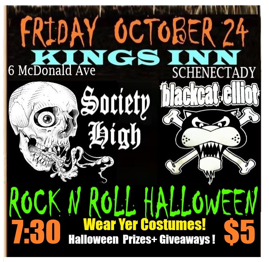 Society High and Blackcat Elliot Punk Rock N Roll Halloween Friday ...