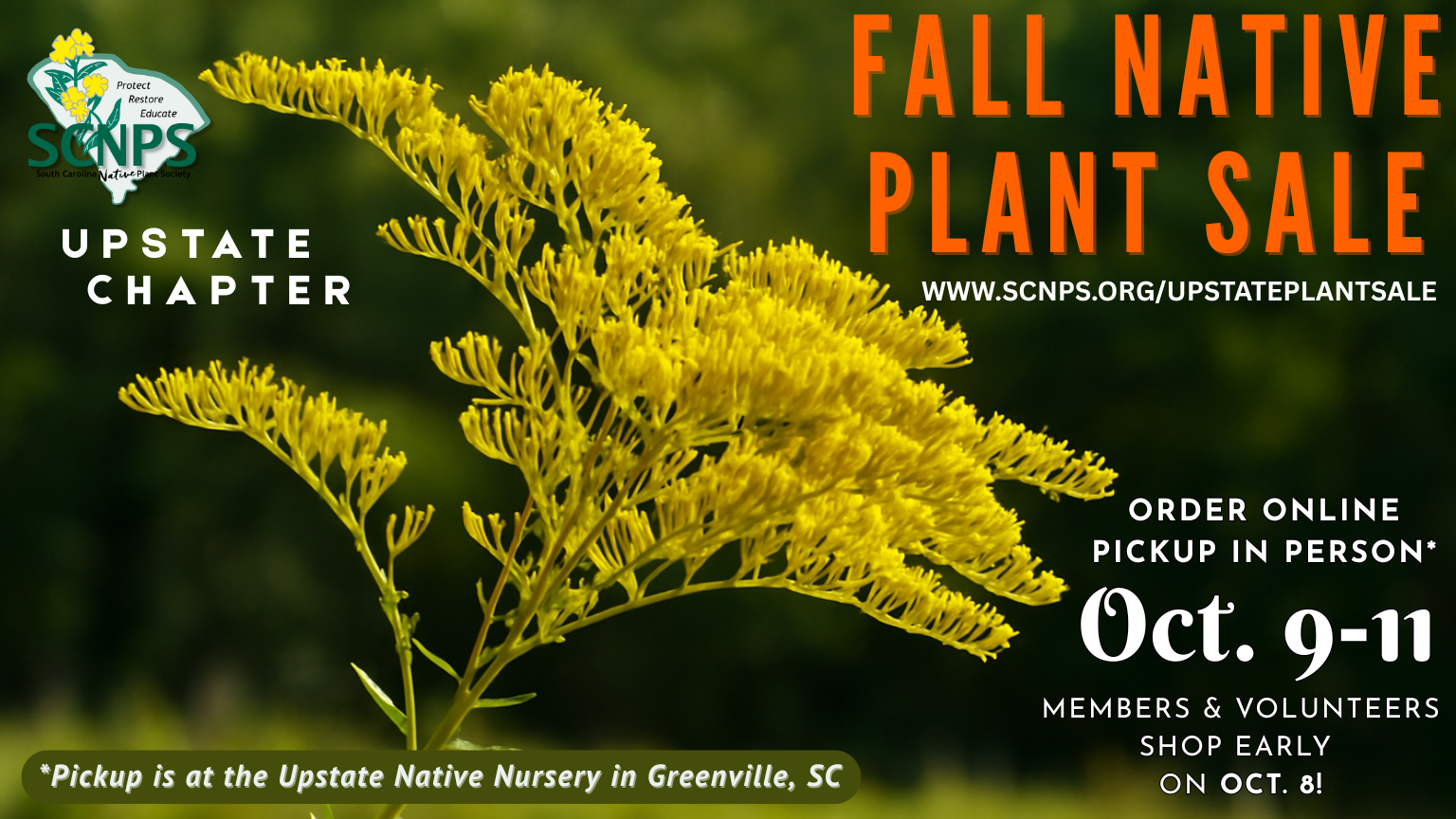 SCNPS Upstate Fall Native Plant Sale (Online Ordering) | Upstate Native ...