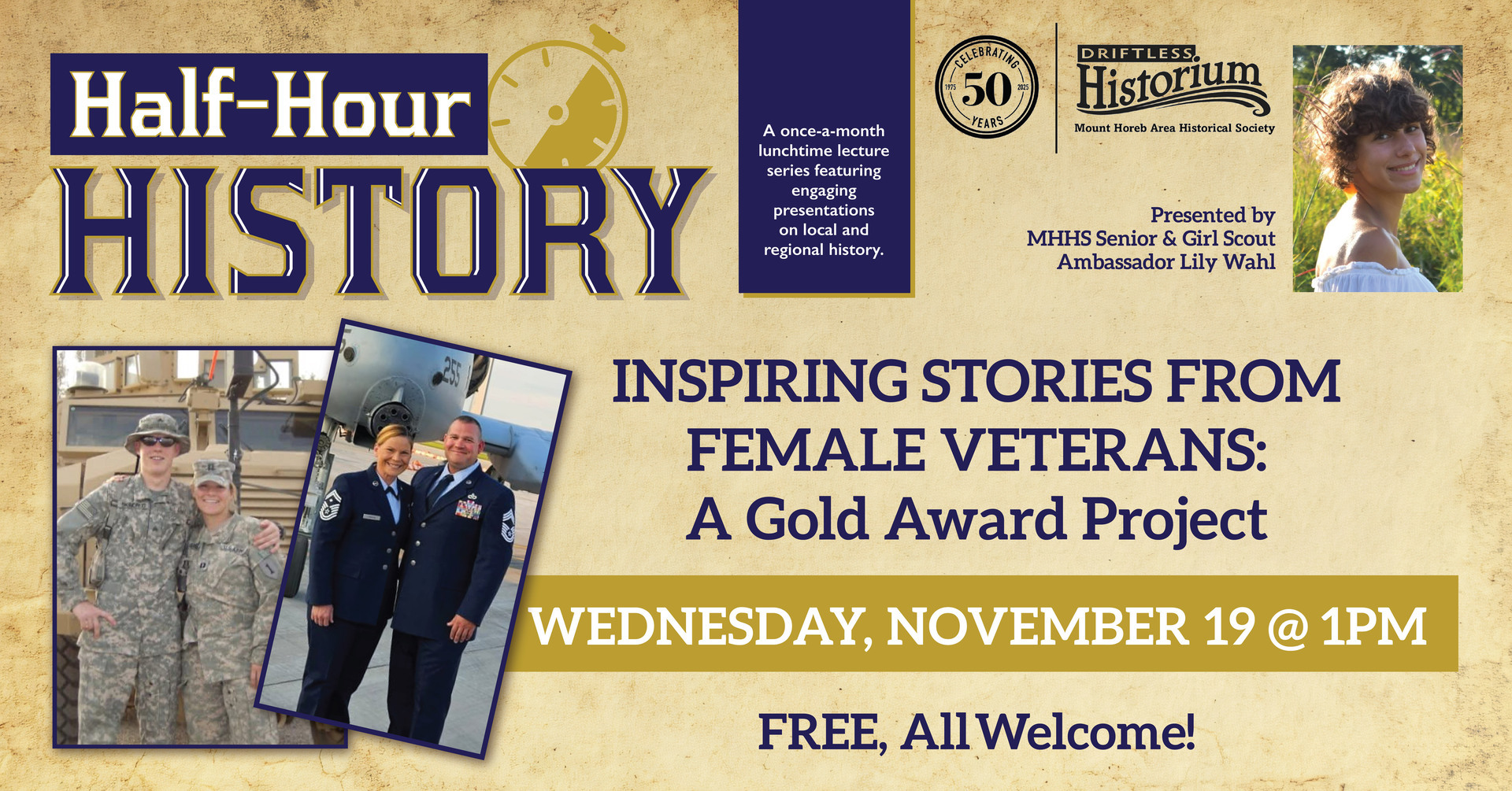 Half-Hour History: Inspiring Stories from Female Veterans: A Gold Award ...