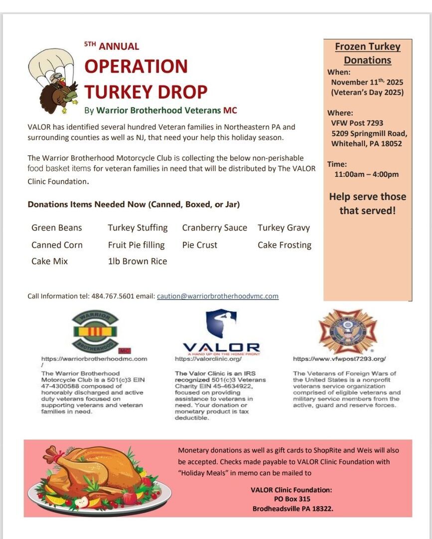 OPERATION TURKEY DROP - 11/11/2025 by Warrior Brotherhood MC PA Chapter ...