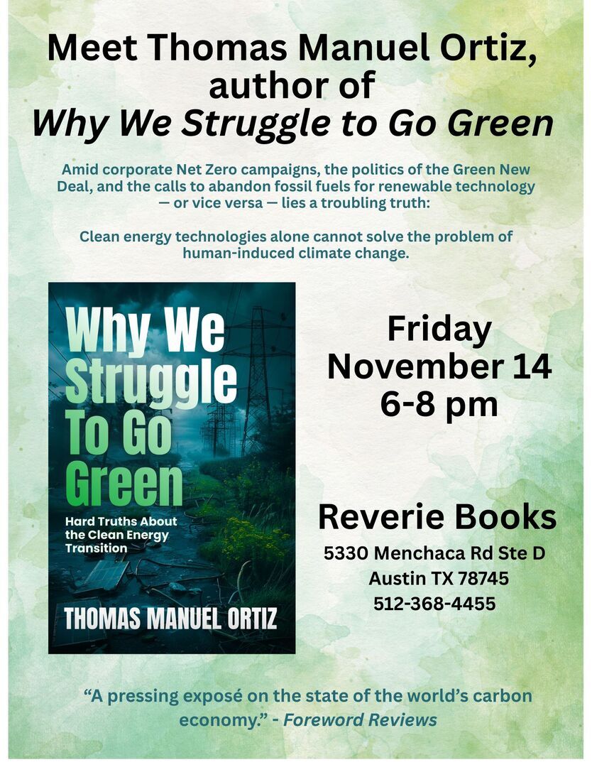 Meet the author and book signing: "Why We Struggle to Go Green ...