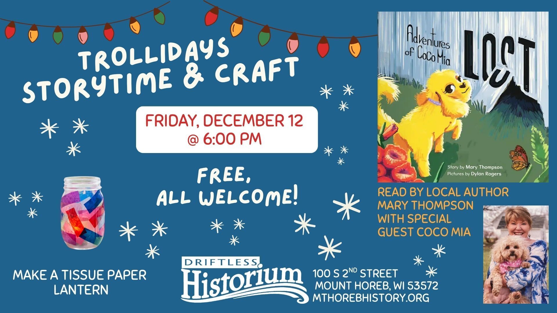 Trollidays Storytime & Kids' Lantern Craft | Driftless Historium ...