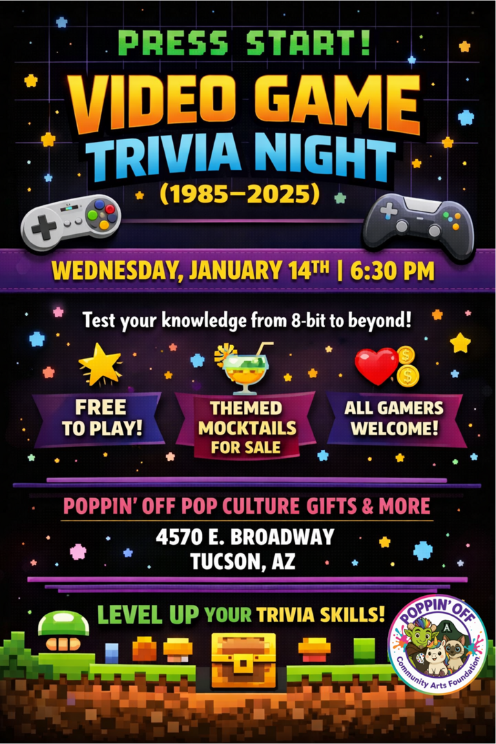 Trivia Night - Video Games 1985-2025 @ Poppin' Off | Poppin' Off Pop ...