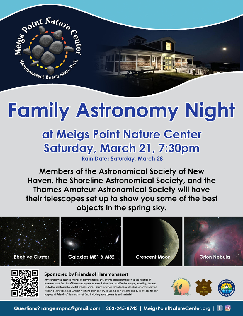 Family Astronomy Night, Saturday March 21, 2026, 7:30 – 9:30 pm | Meigs ...