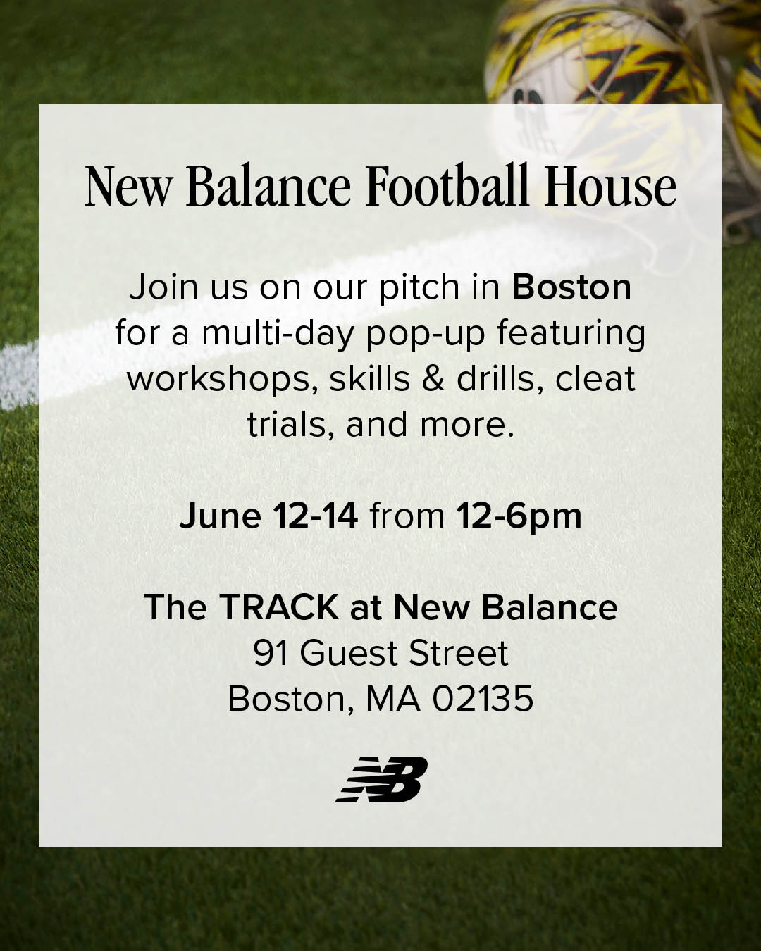 New Balance Football House | the TRACK at new balance | UpcomingEvents.com